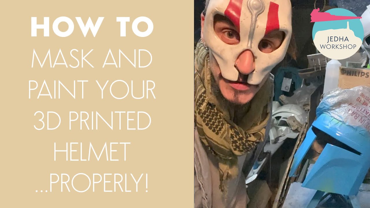 TUTORIAL 7 - HOW TO Mask and Paint Your 3D Printed Helmet ...Properly ...