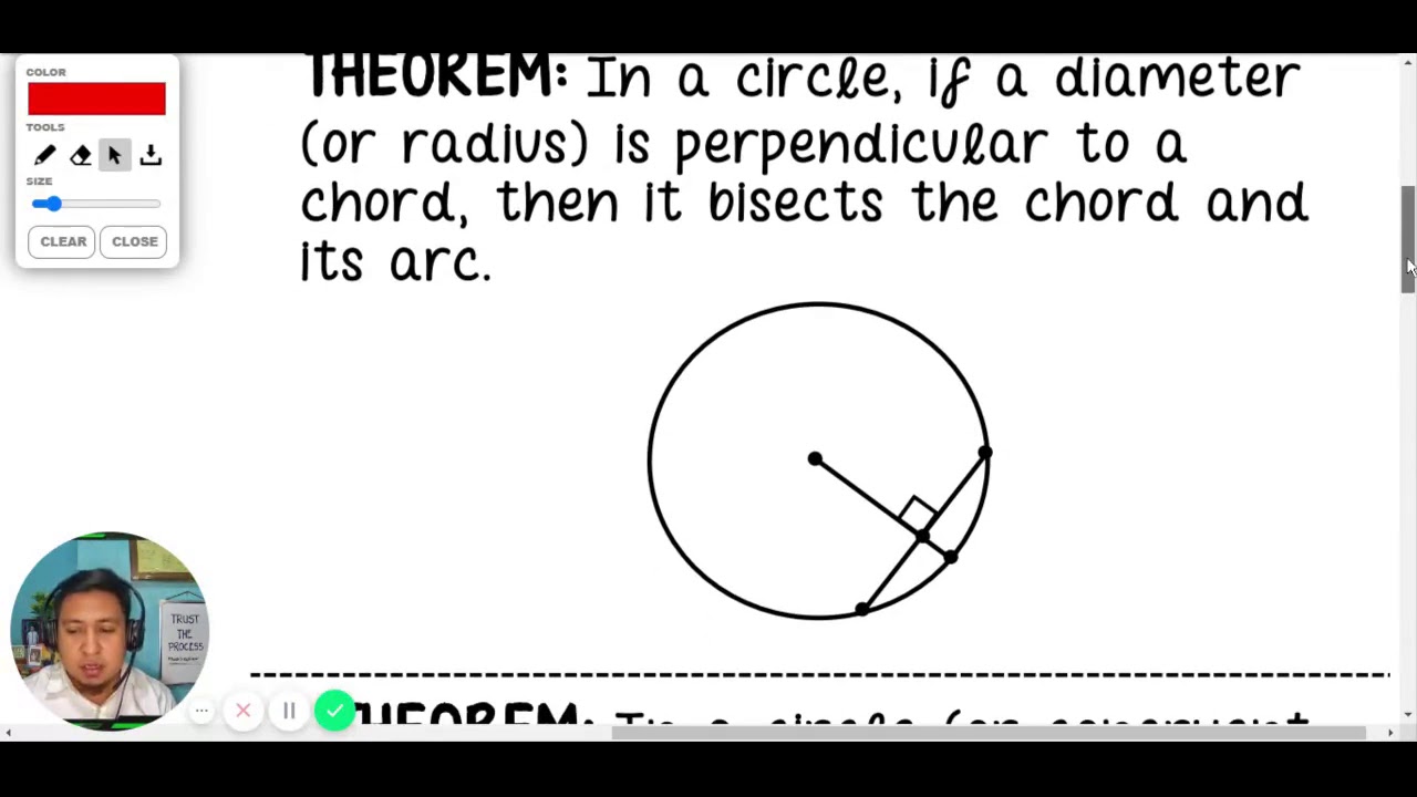 Arcs and Chords Theorems in Circle - YouTube