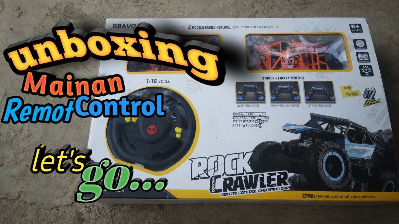 unboxing mainan remot kontrol..(jeep tracker) bersama jantan... - YouTube