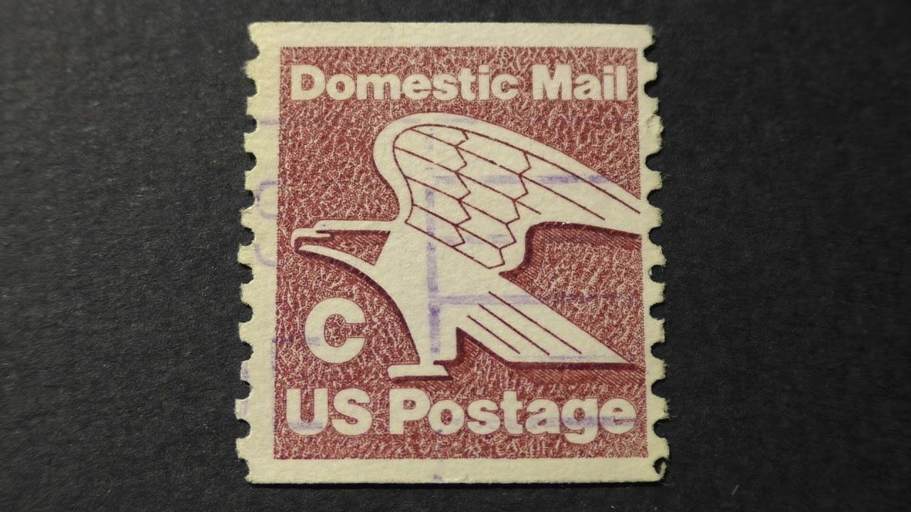 Postage stamp. USA. Eagle. Domestic Mail. Class C. medium - YouTube
