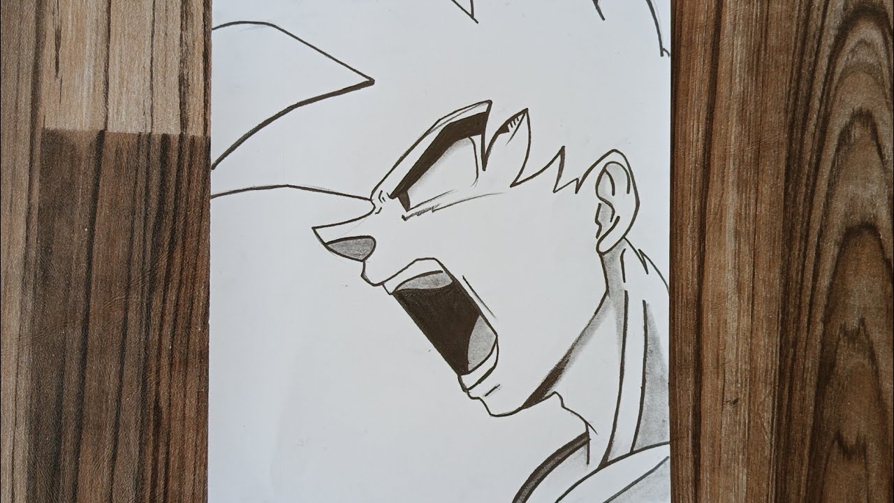 How to draw Goku side view for beginners || step by step Tutorial - YouTube
