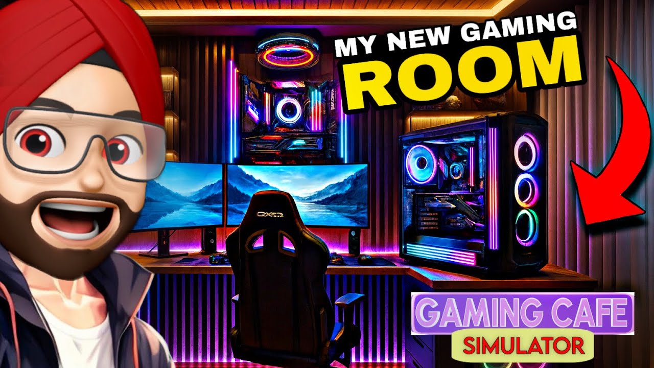 MY NEW PC ROOM | GAMING CAFE SIMULATOR | PART 1 - YouTube