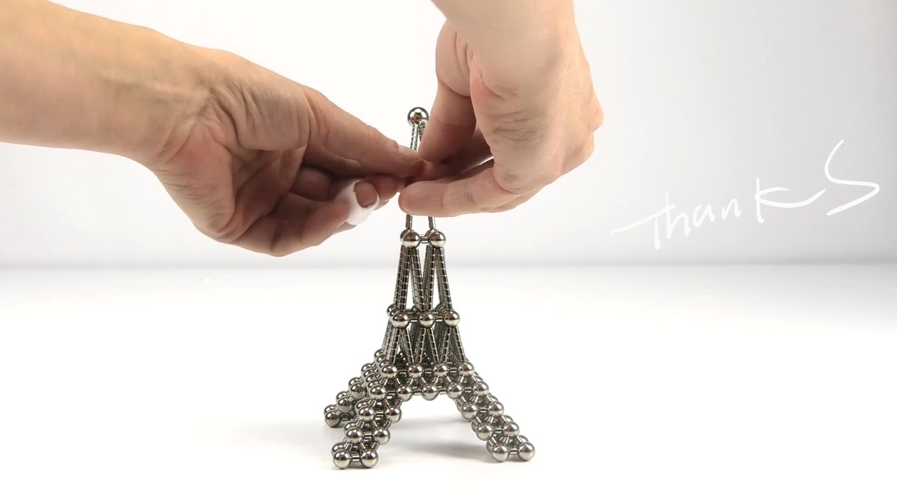 Time-Lapse: Creating a Mini Eiffel Tower with Magnets and Steel Balls ...