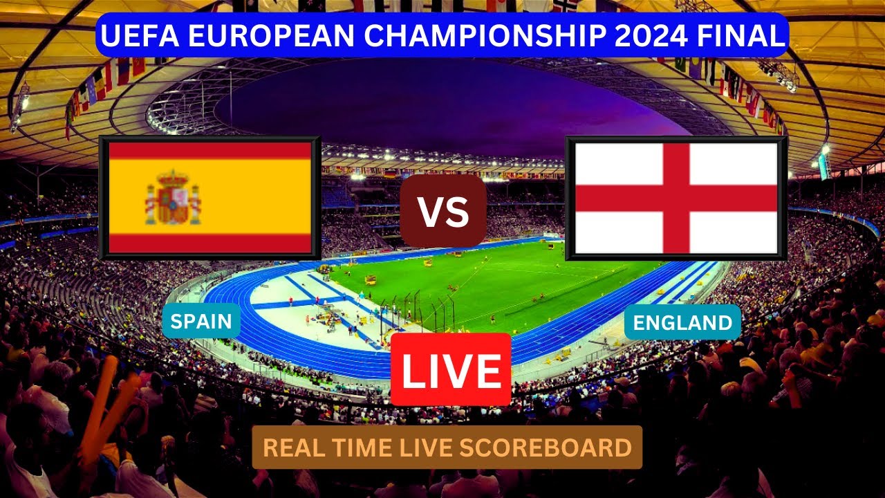 EURO FINAL LIVE │ ENGLAND vs SPAIN Live Score Update │ 2024 UEFA Euro ...