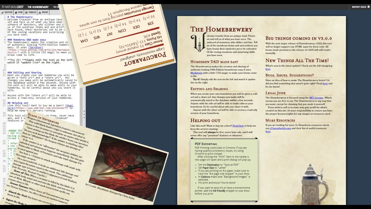 How to Use Homebrewery to Build your Homebrew - YouTube