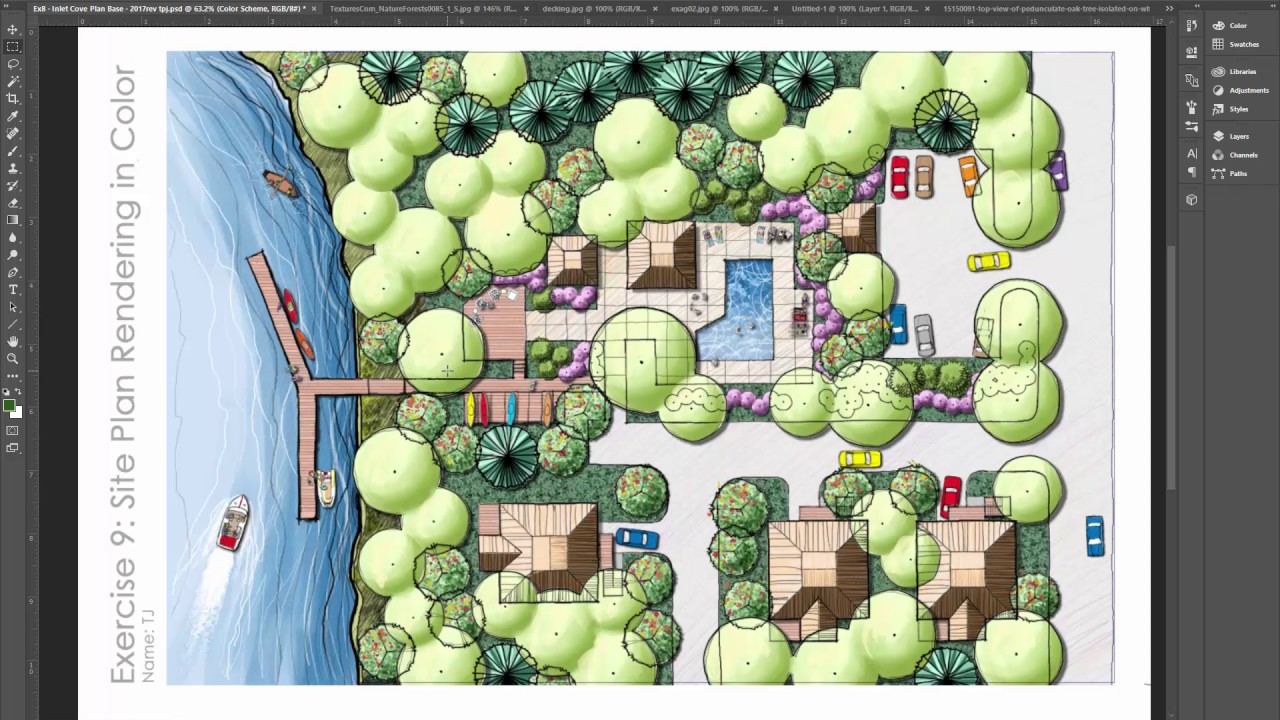 Textures and Filters for Plan Rendering - YouTube