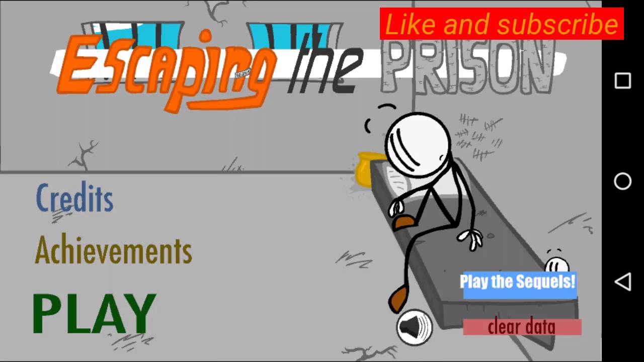 Escaping the prison (Henry stickman games) my third video - YouTube