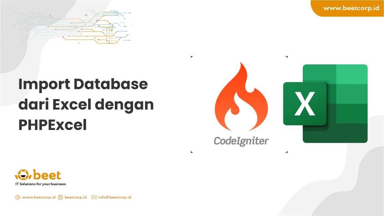Import Excel Ke Database Dengan Phpexcel Codeigniter Youtube