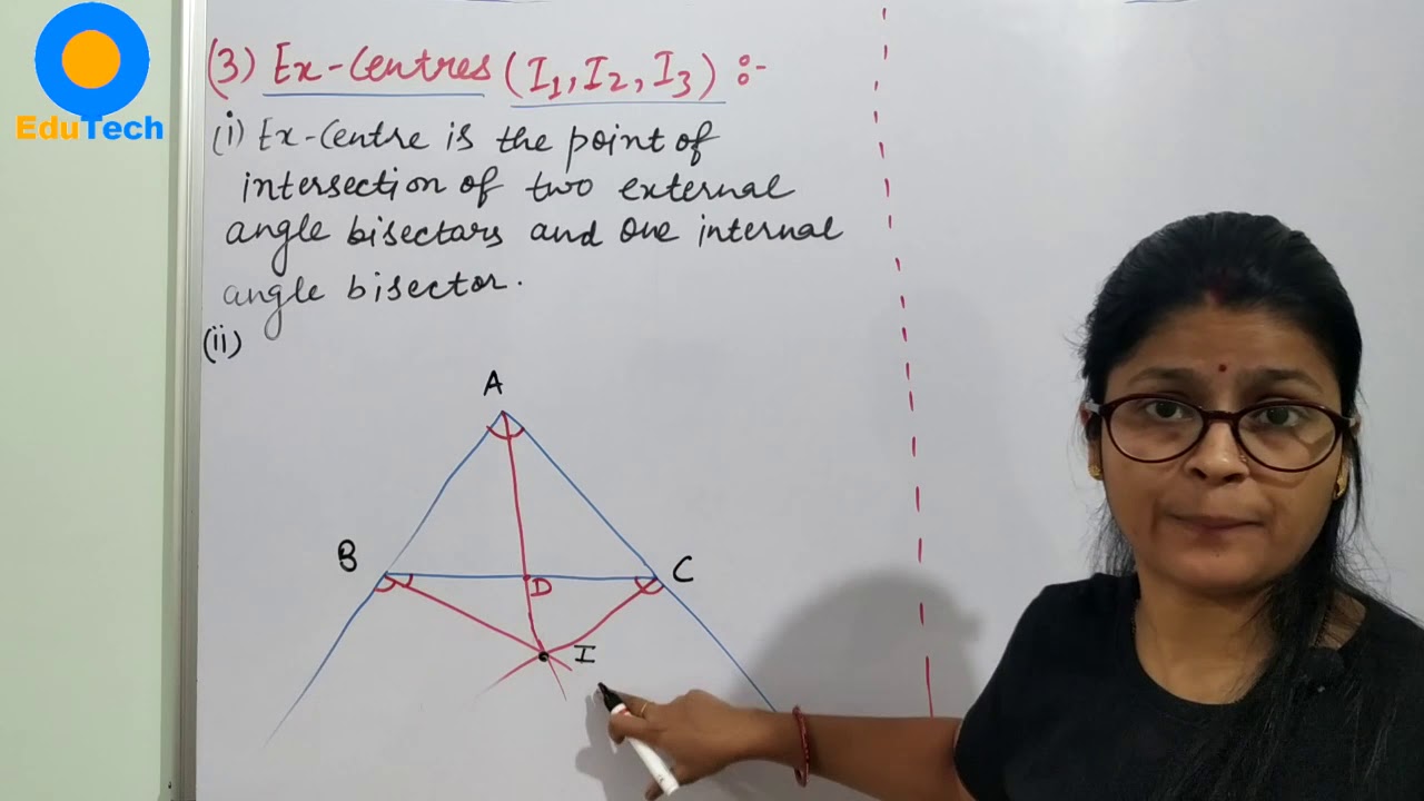 Excentres of Triangle, radius of Excircle, Coordinate Geometry class 11 ...