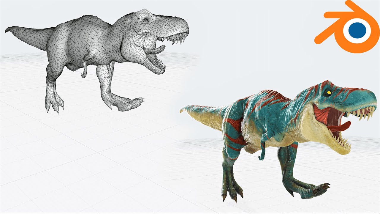 Creating a Realistic Dinosaur in Blender: 3D Modeling and Character Animation - YouTube