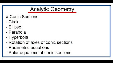 Analytic Geometry(Conic Sections) _ Full Topic + Examples - YouTube
