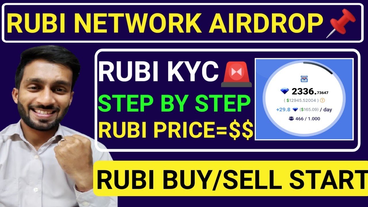 📌RUBI NETWORK AIRDROP🚨KYC PROCESS💯RUBI PRICE=$$$☑️RUBI BUY/SELL START # ...
