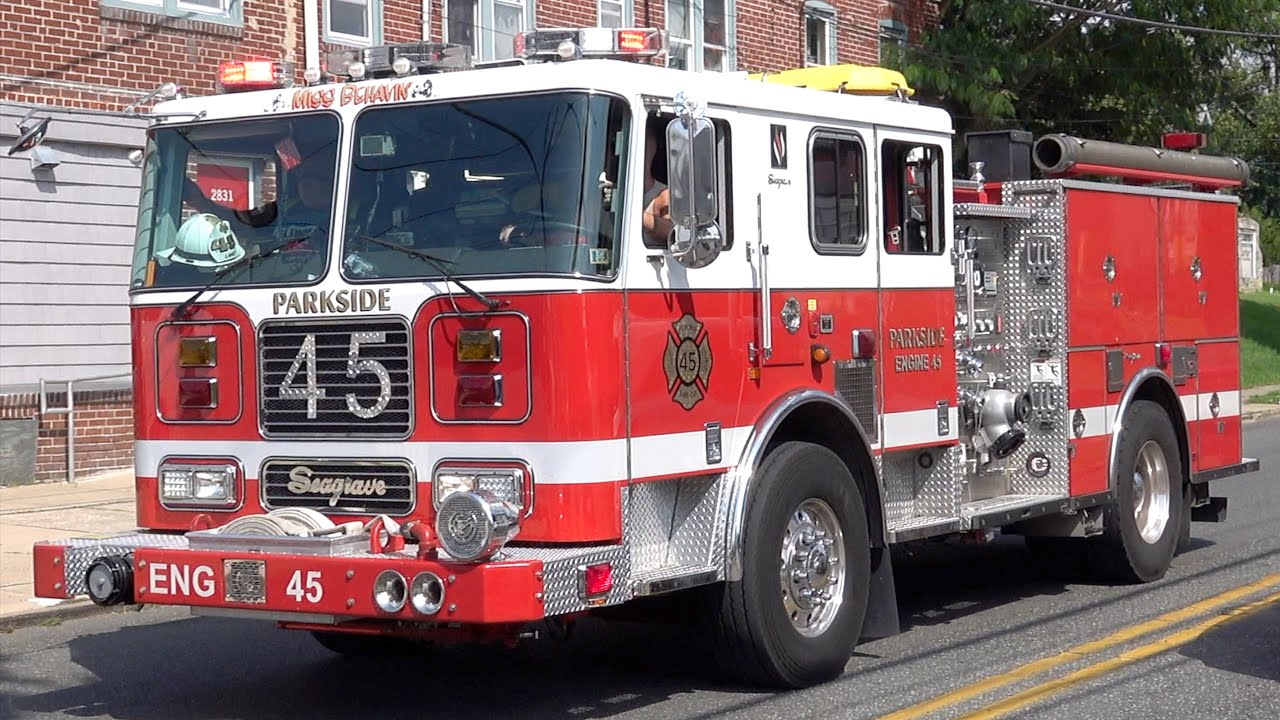 Parkside Fire Company Tac 45 Responding - YouTube