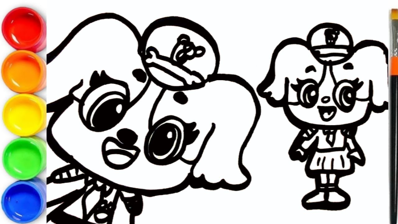 How to draw Papillon - SHERIFF LABRADOR - YouTube