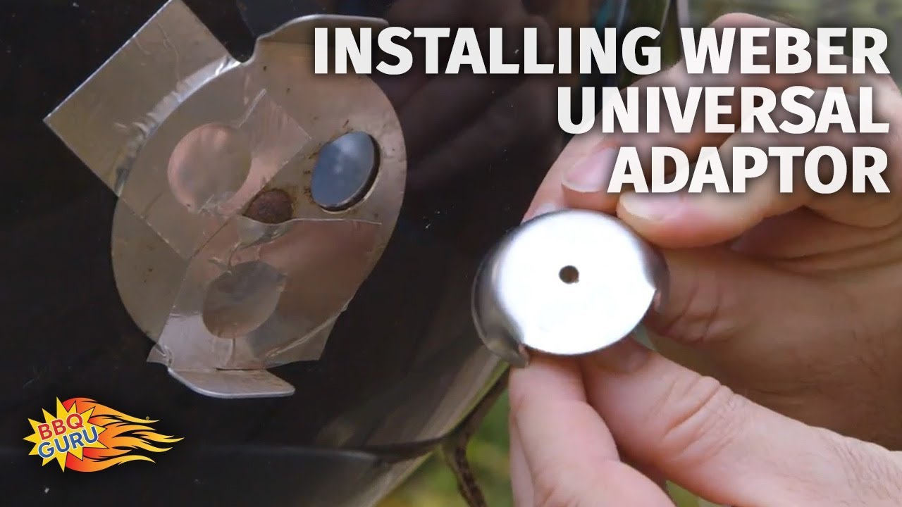 Weber Smokey Mountain Cooker UNIVERSAL Adaptor Installation - YouTube