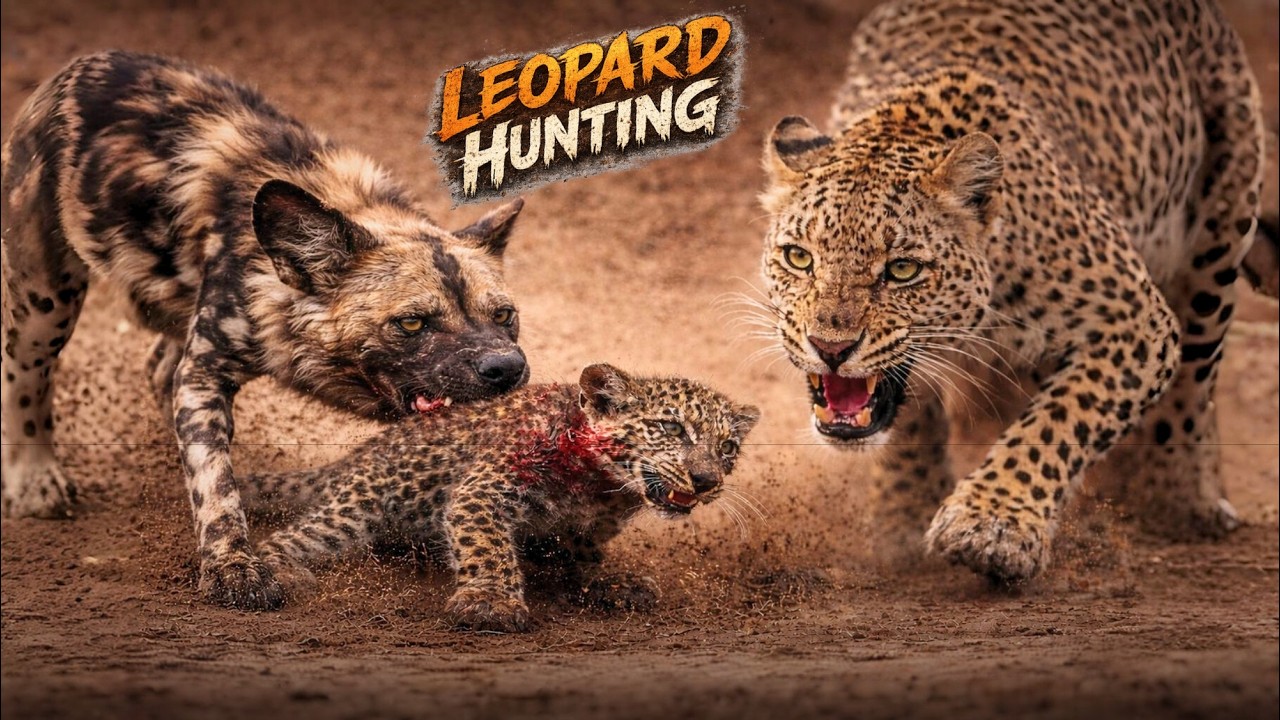 What Happens When Wild Dogs Hunt Leopard's Cub - YouTube