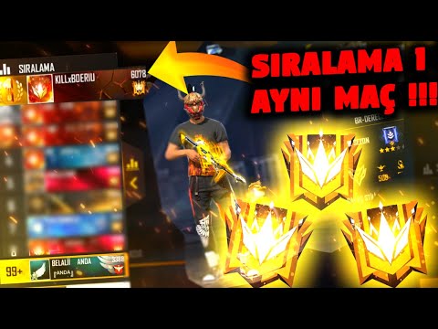 SIRALAMA 1 OYUNCUSU İLE AYNI MAÇA DENK GELDİM !!! KIRMIZI MELEK PANTOLONU VE ZORLU MAÇLAR  #FREEFIRE