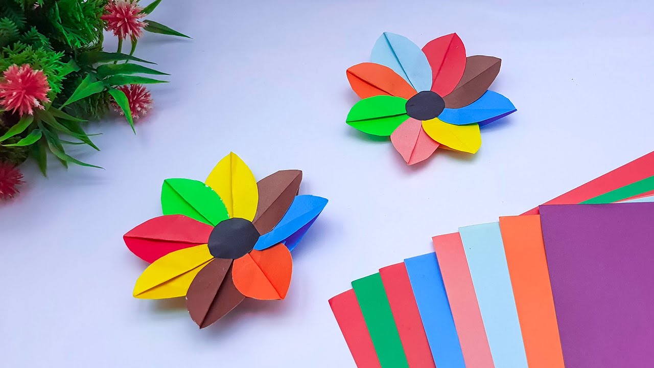 Easy paper flowers / How to make paper flowers /Transform paper into ...