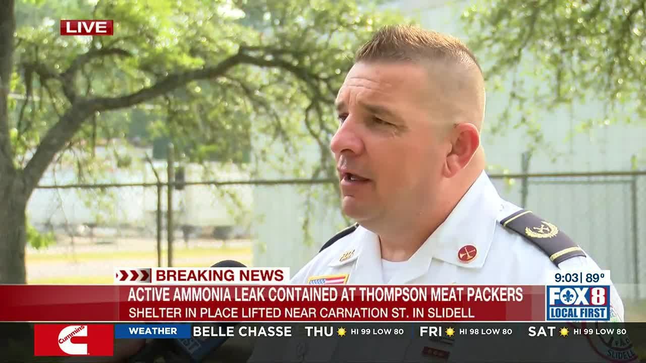 Slidell Fire Dept. addresses ammonia leak - YouTube