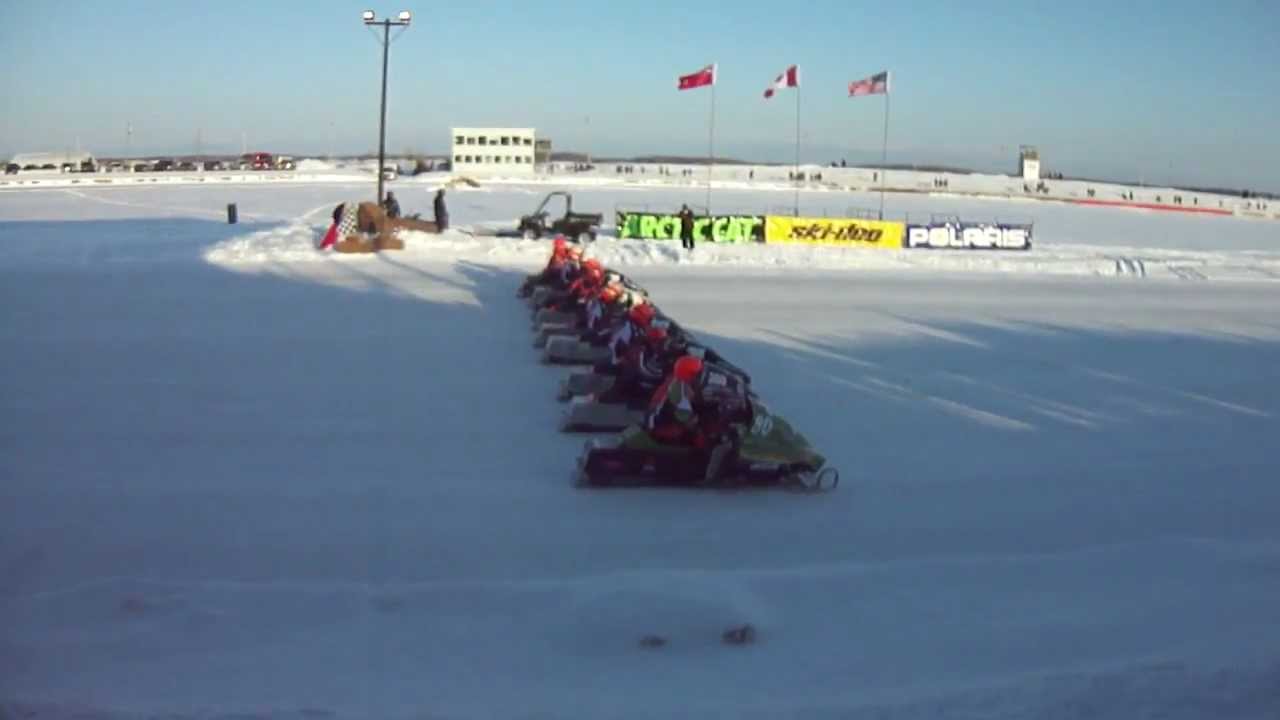 snowmobile ice racing crash HD - YouTube