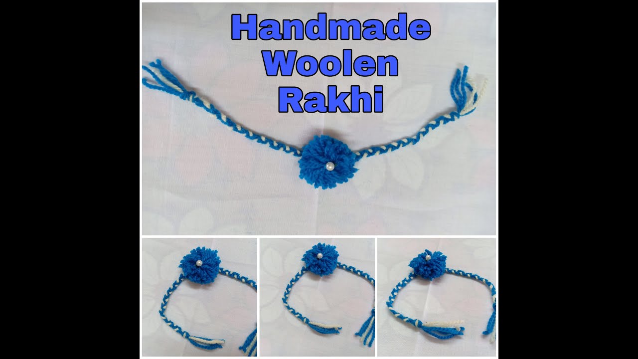 Handmade Woolen Rakhi / Happy Raksha Bandhan /Easy Woolen Rakhi / Diy ...