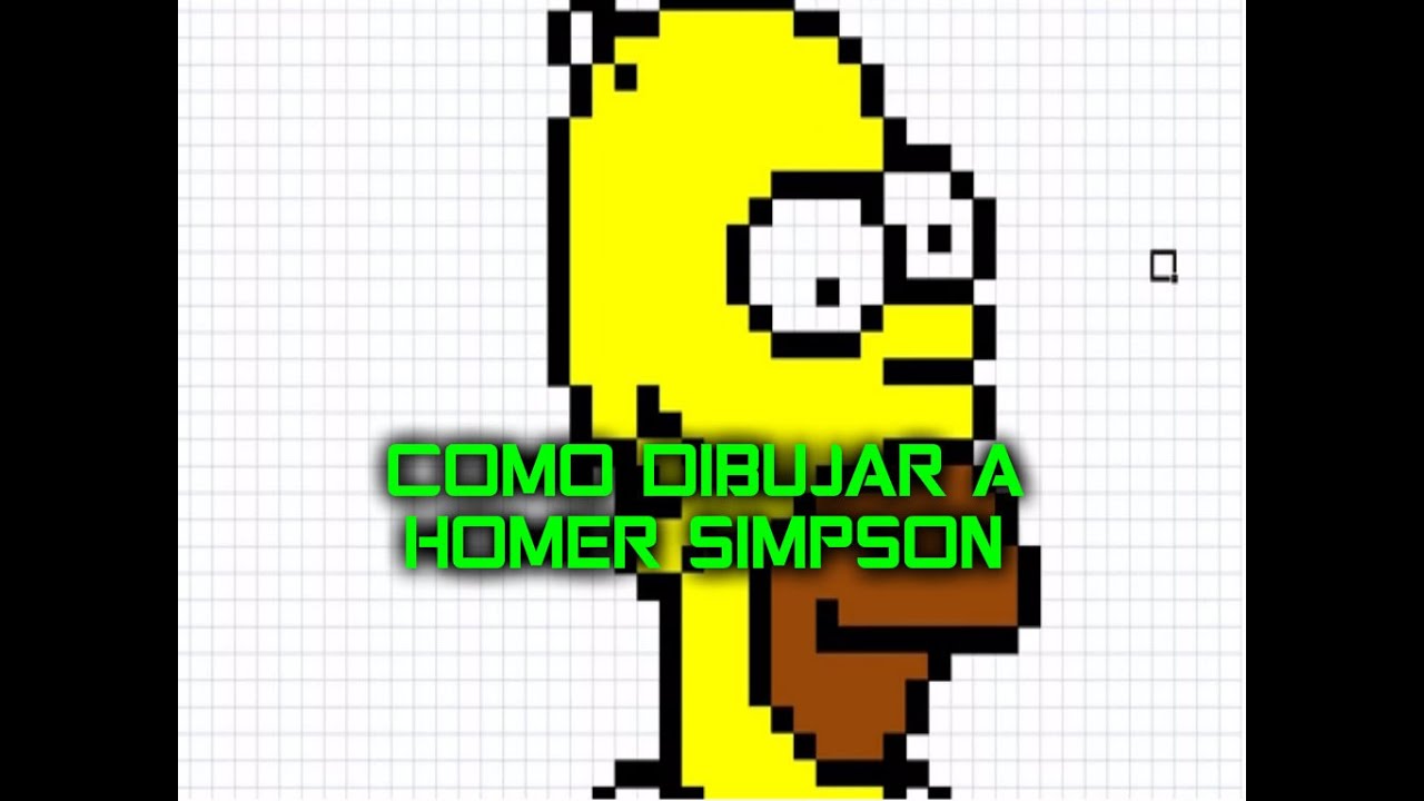 Como dibujar a Homero | Para Minecraft | Pixel Art | How to draw Homer ...