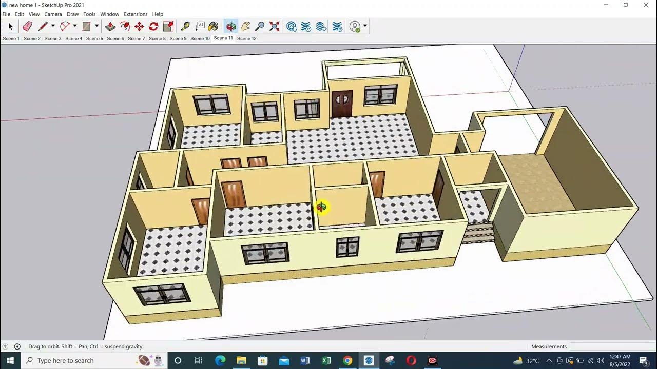 How to crate scenes and animation in google SketchUp How to create a ...