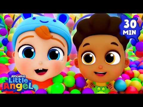 Baby John Learns to Play Nice at the Playground! 🛝 Little Angel Nursery Rhymes | Fun For Kids