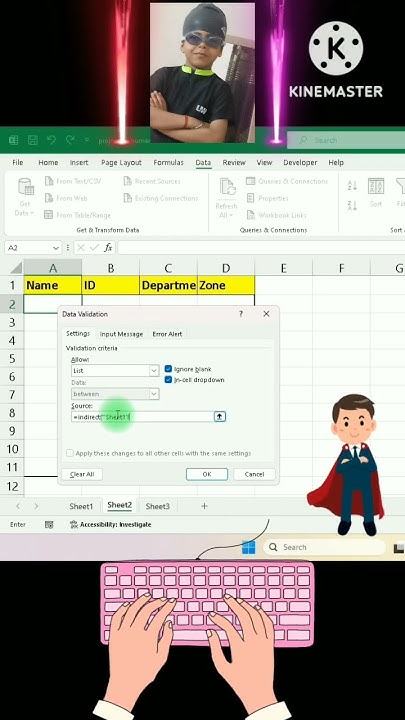 How to Create a Data Validation Drop Down List from a Different Sheet in Excel #exceltips # ...