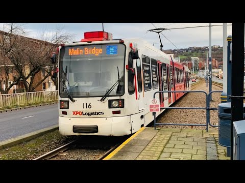Christmas Eve Stagecoach Sheffield SuperTram 116 From Halfway To Malin ...