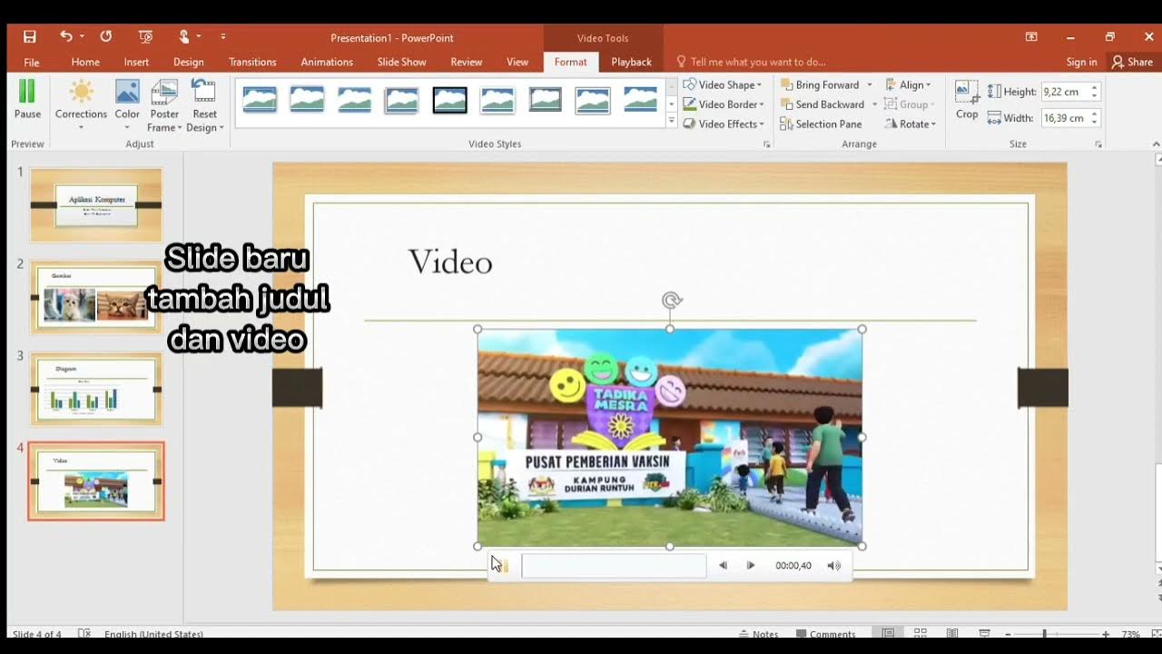 Tutorial Menambahkan gambar dan Video kedalam PPT dan cara slide berjalan otomatis - YouTube