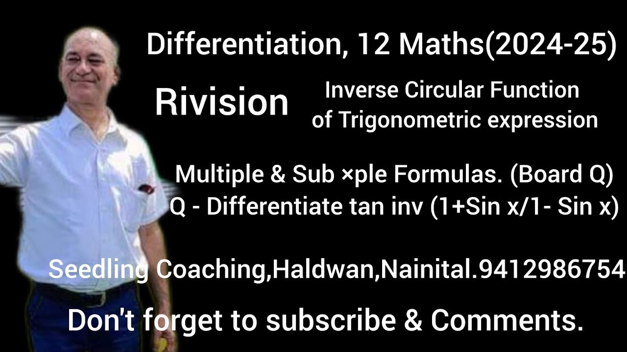 Differentiation, 12th Maths. Inv cir Function of Trigonometric ...