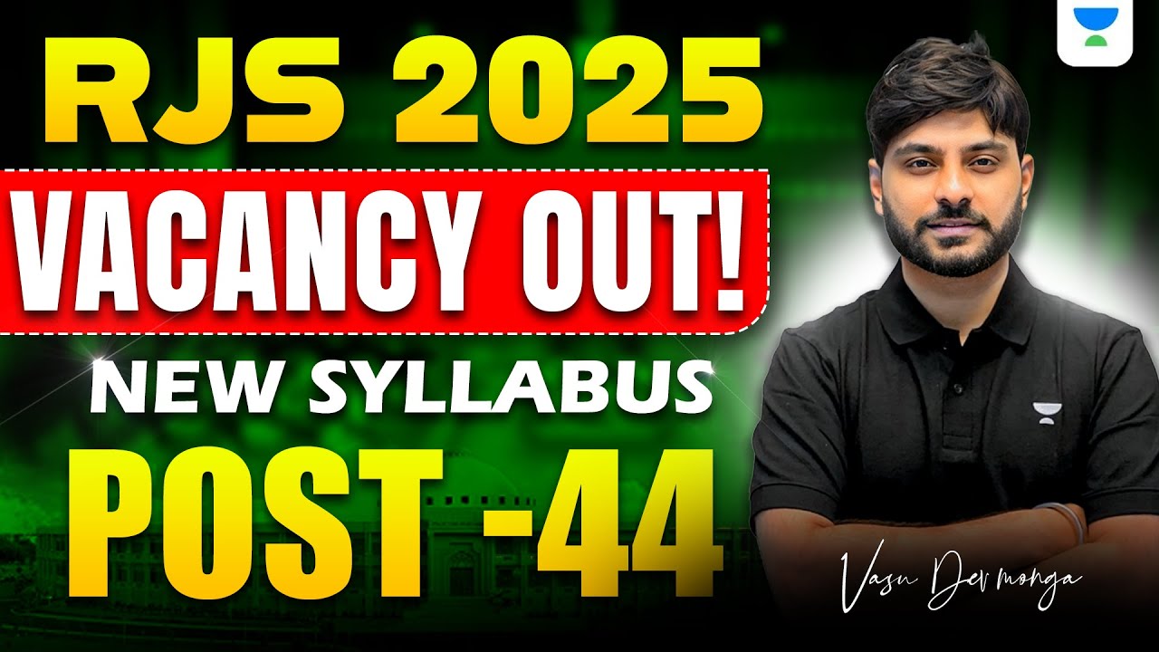 🚨 Rajasthan Judiciary Vacancy Out | RJS 2025 | New Syllabus | 44 Seats ...