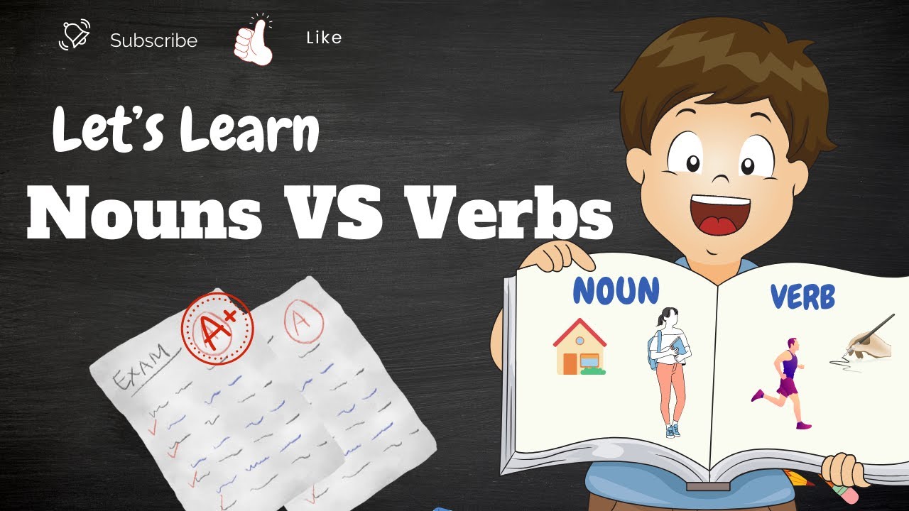 Difference between Nouns and Verbs with Examples for Kids - YouTube