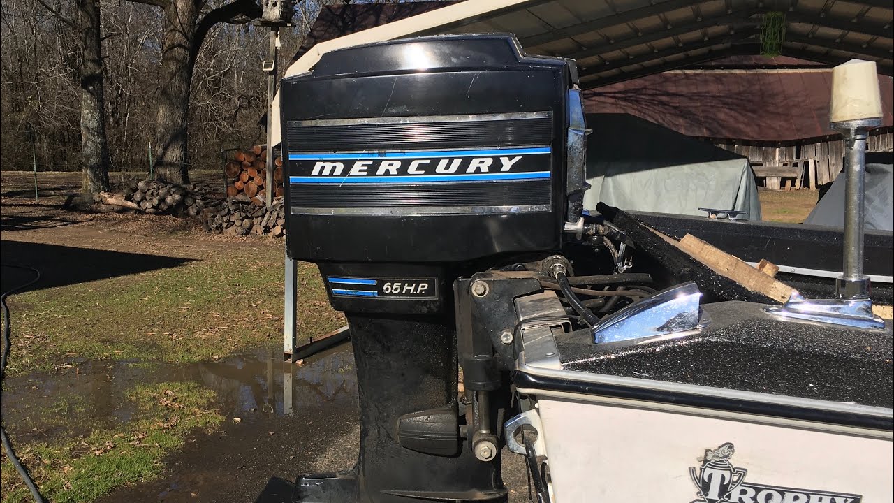 1973 Mercury 650 outboard start up. - YouTube