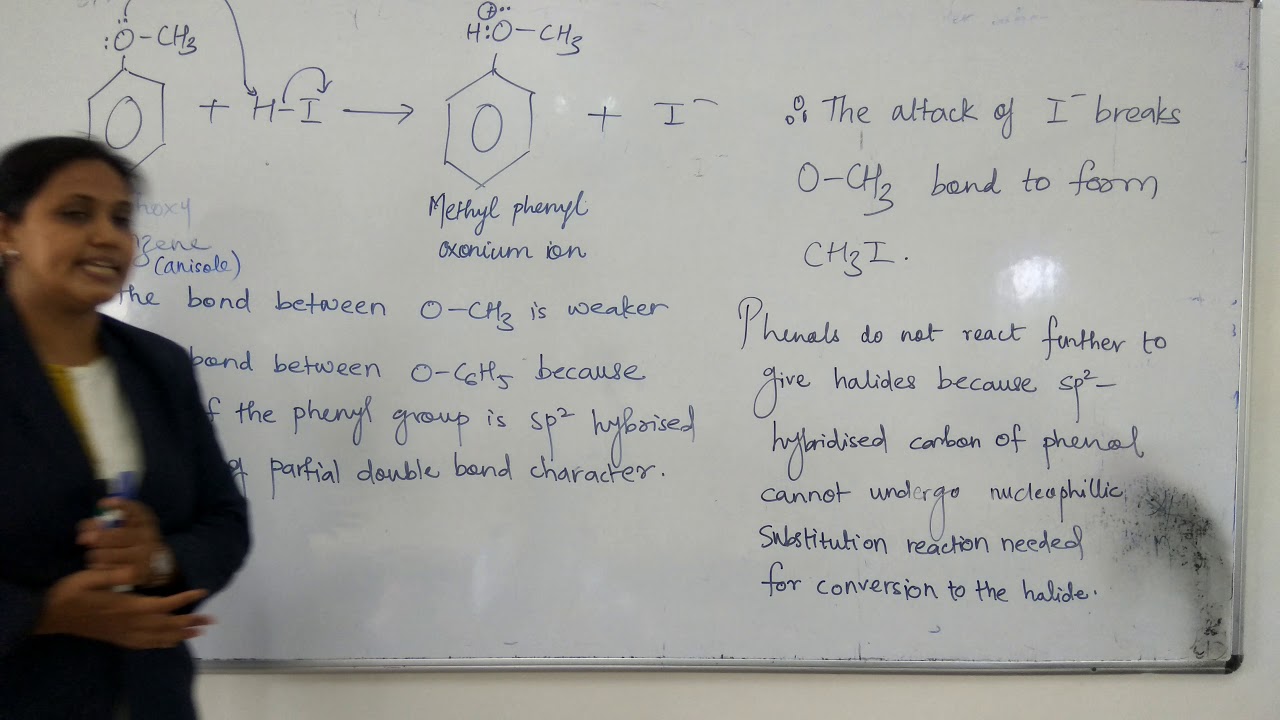 Reaction of anisole with HI - YouTube