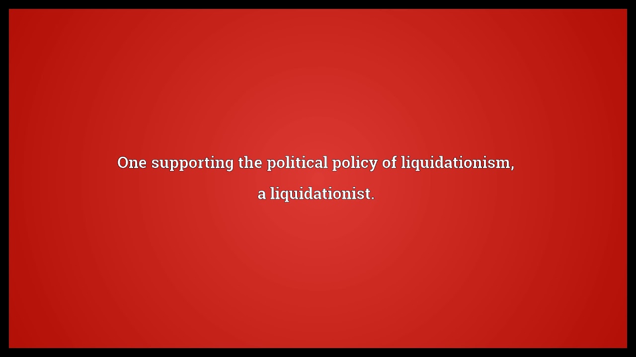 Liquidator Meaning | Wordogram - YouTube