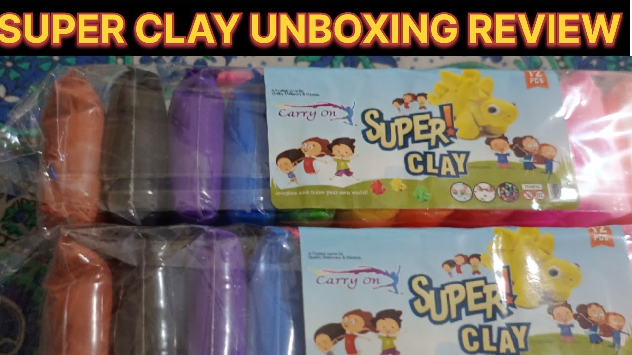 Super Clay Unboxing | NABAANI Bouncing Clay 12 Colors Magic Clay Nature ...