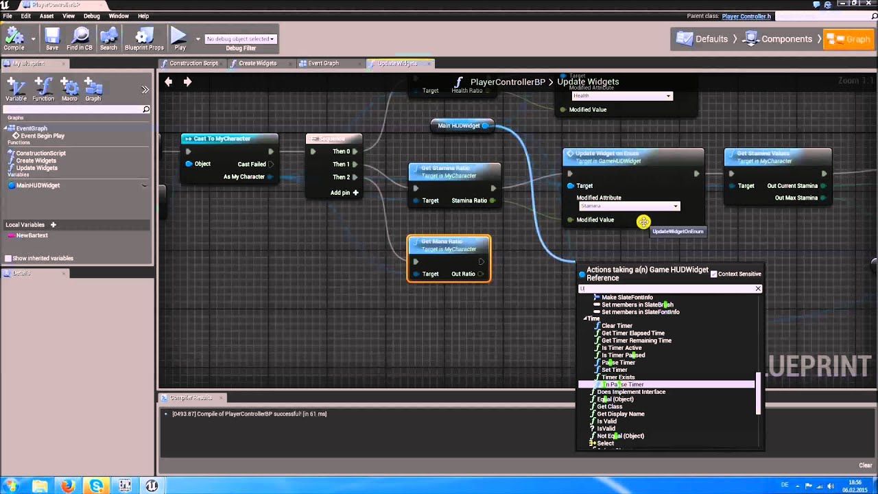 Ue4 Umg Tutorial Part 7 Fill Our Bars With Life Youtube