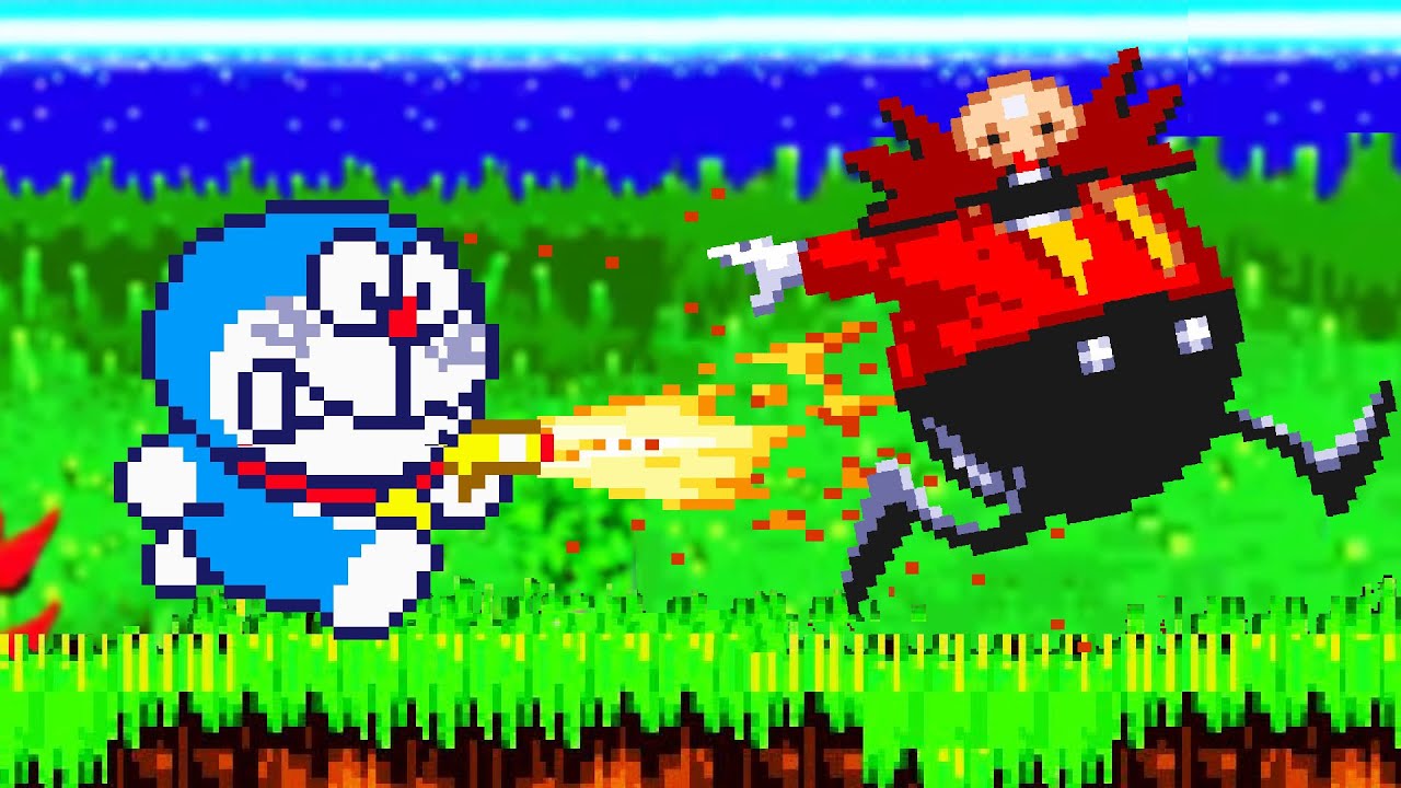Doraemon vs Eggman en Sonic 3 - YouTube