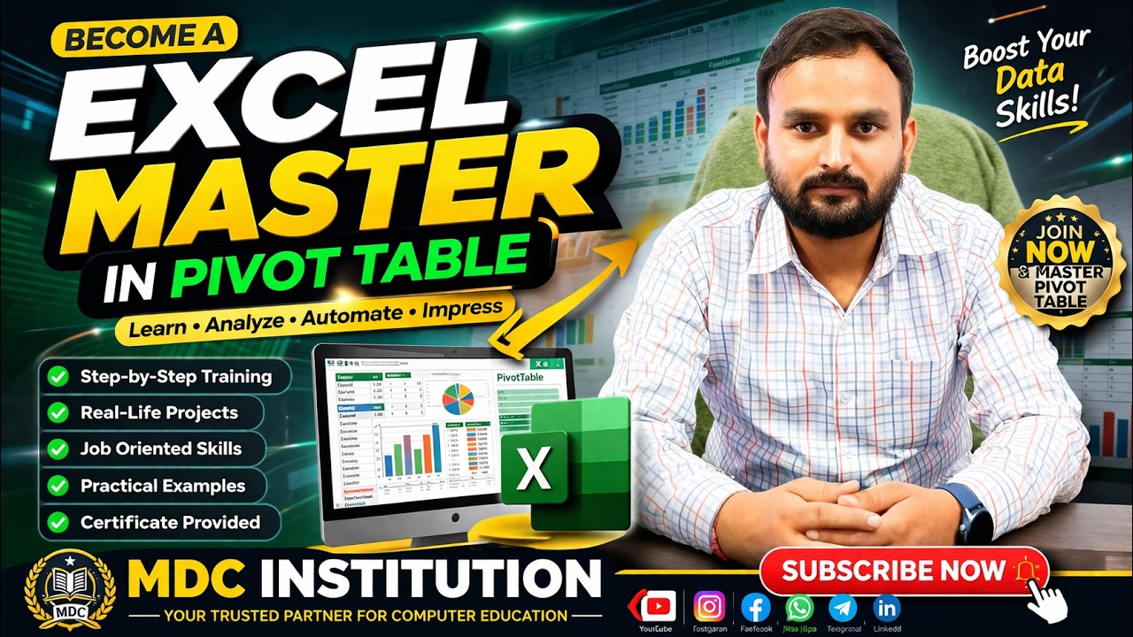 Master Pivot Tables | INSERT TAB - Part 1 | MS Excel Tutorial - YouTube