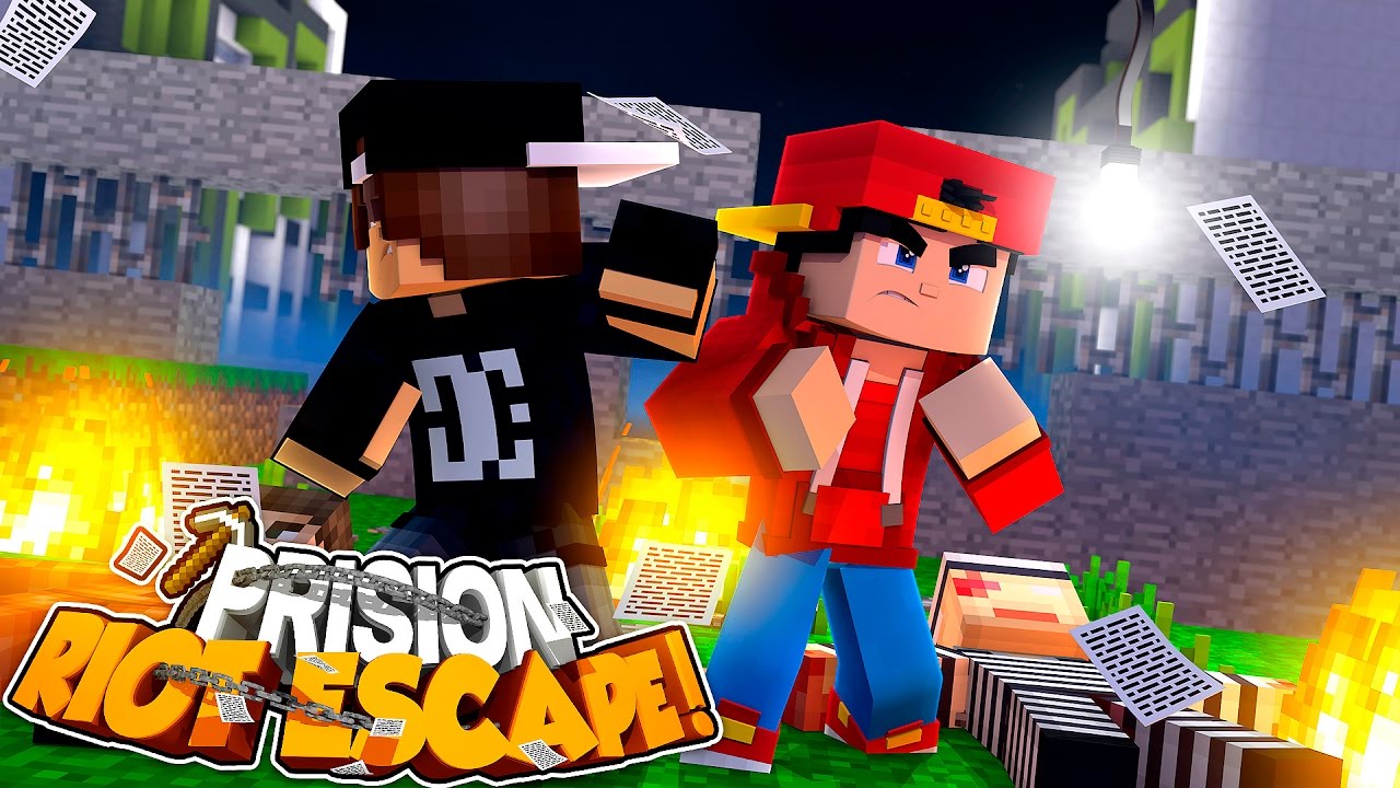 Minecraft Adventure - PRISON RIOT JAIL BREAK!! - YouTube