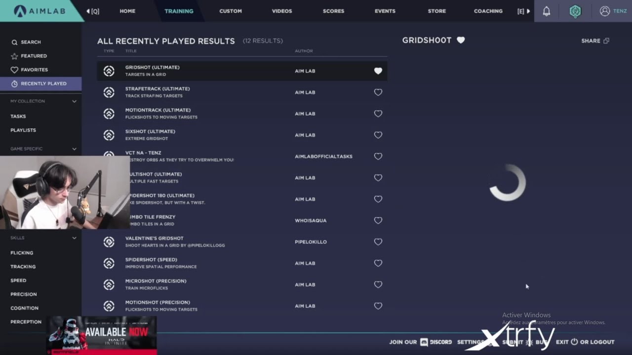 TENZ AIM TRAINING IN AIMLAB FOR VALORANT (WARMUP) - YouTube
