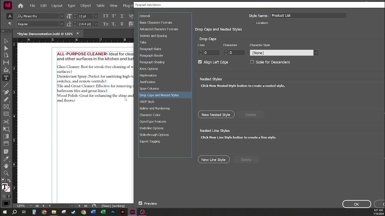 Using Nested Styles in InDesign - Part 1 - YouTube