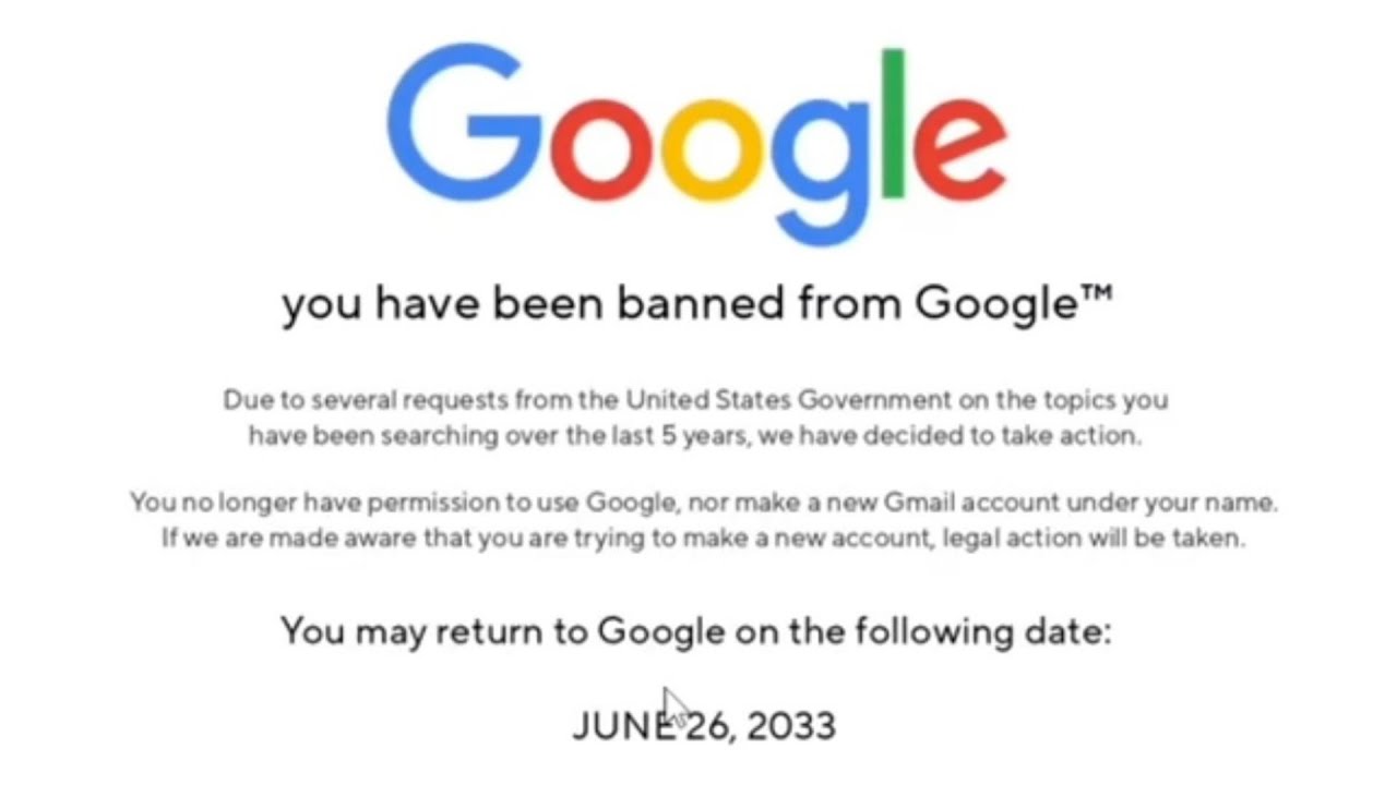 Google Ban Speedrun (97.1% effective) - YouTube