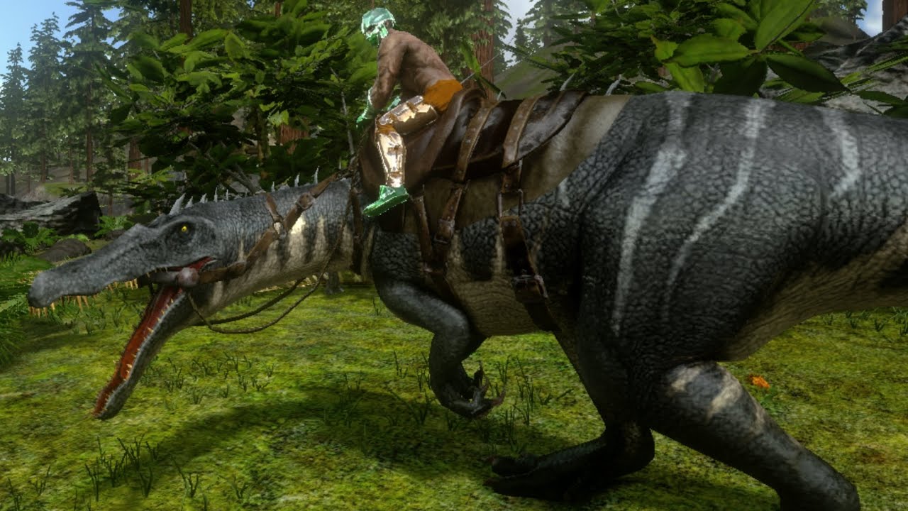 baryonyx doma sencilla buff explicación ark mobile - YouTube