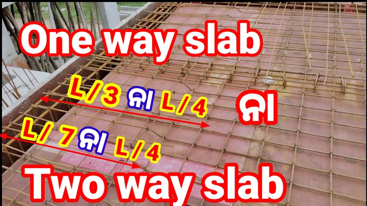 ONE WAY SLAB ନା TWO WAY SLAB SLAB ରେ crank କେତେ ଦିଆଯାଏ || - YouTube