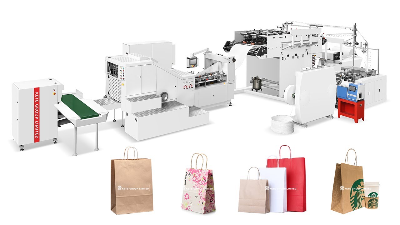 Paper Bag Making Machine - Paper Bag Making Machine With Handle Loops ...