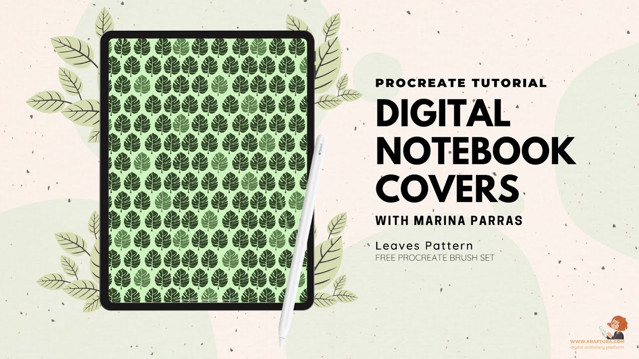 Create your own Digital Notebook / Planner Cover in Procreate l LEAVES ...