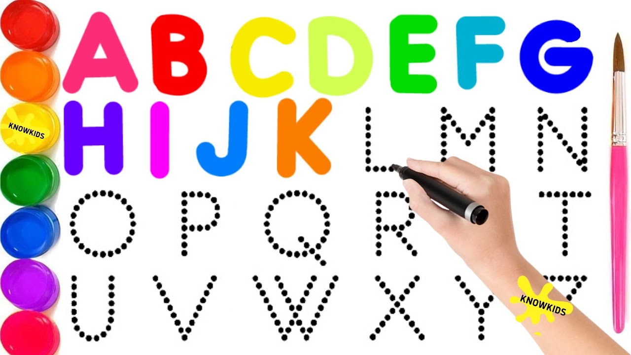 Let's trace & write uppercase ABCD for preschool toddlers and kids ...